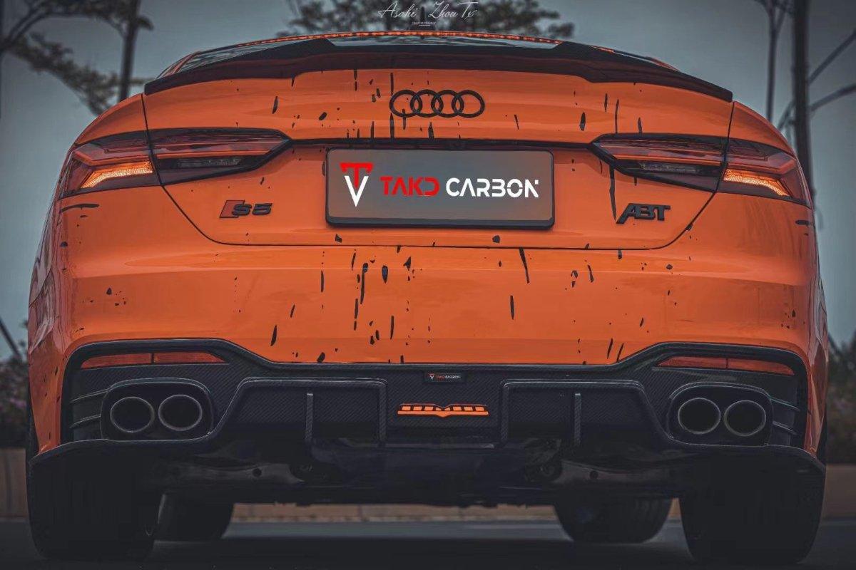 Audi S5 A5 S-line Aftermarket Parts - TAKD Carbon Diffuser & Canards ...