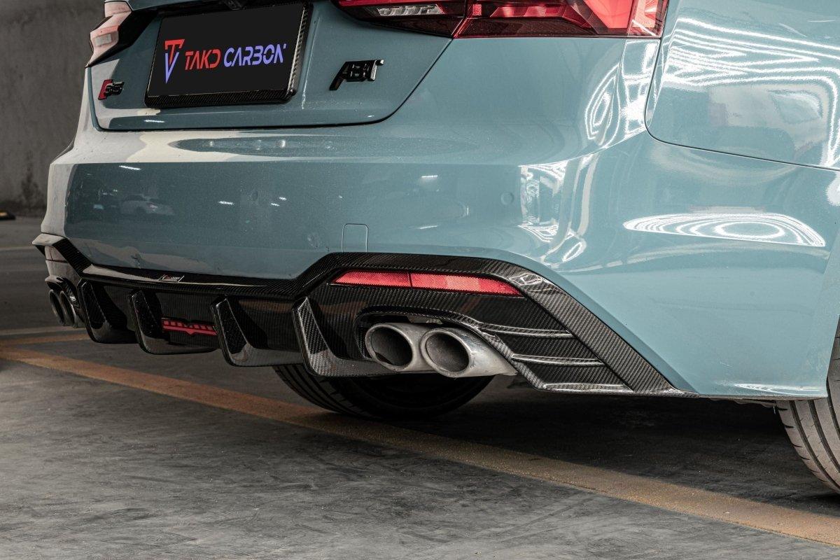 Audi S5 A5 S-line B9.5 Aftermarket Parts - TAKD Carbon Rear Diffuser Carbon Fiber