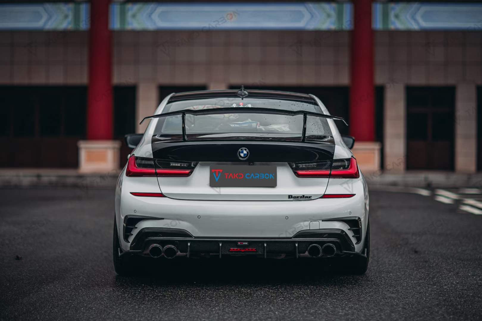 TAKD Carbon Dry Carbon Fiber Rear Diffuser & Canards Ver.2 for BMW 3 S