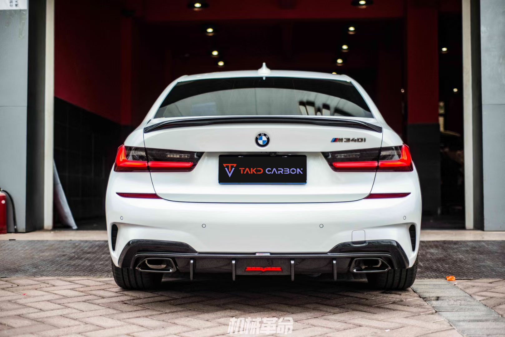 TAKD Carbon Dry Carbon Fiber Rear Diffuser & Canards Ver.2 for BMW 3 S