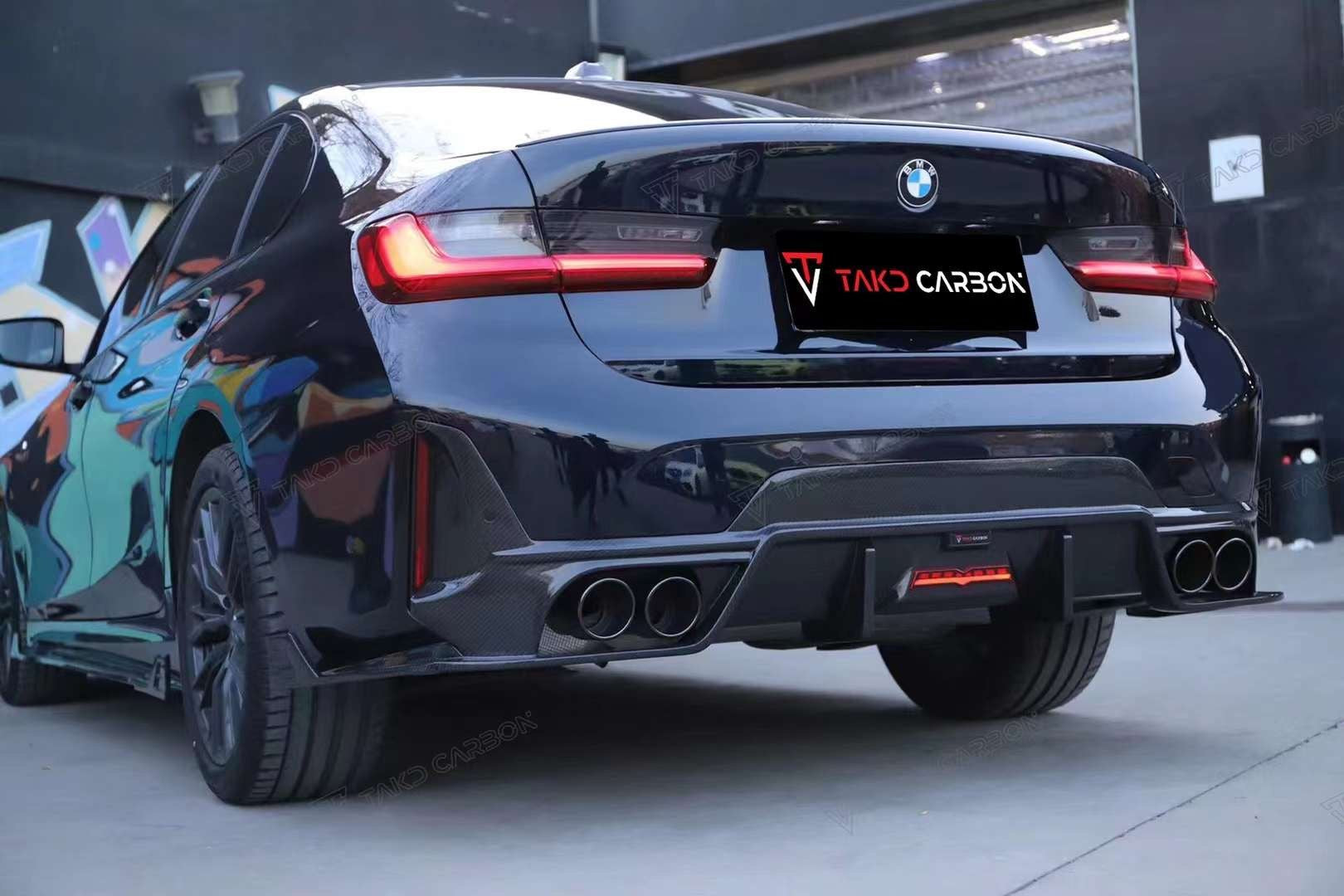 TAKD Carbon Fiber Rear Diffuser & Canards for BMW 3 Series G20 330i M3